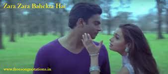 Zara Zara Bahekta Hai Song Notation Full Free For Beginners