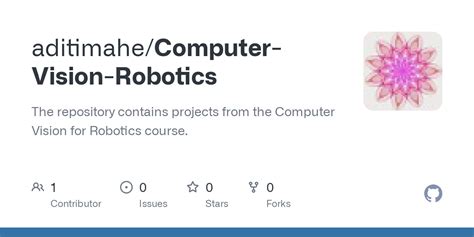 Github Aditimahecomputer Vision Robotics The Repository Contains