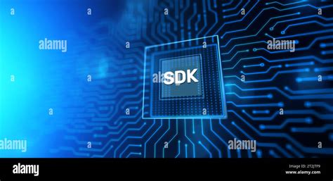 SDK Software Development Kit Programming Language Technology Concept On Virtual Screen Stock