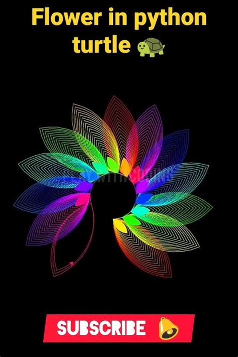 make a amazing geometric flower 💐 in python turtle python pythonturtle codingstatus youtube