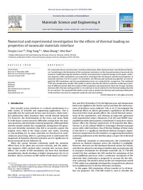Pdf Numerical And Experimental Investigation For The Effects Of
