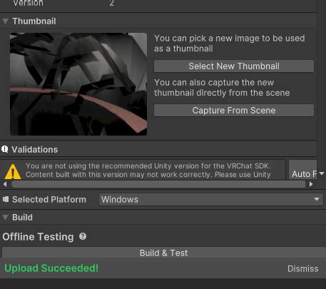 Avatar Uploads Fine In Unity But Wont Load In Vrchat Help VRChat Ask Forum
