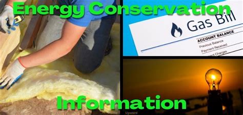 home energy conservation and energy savings main page