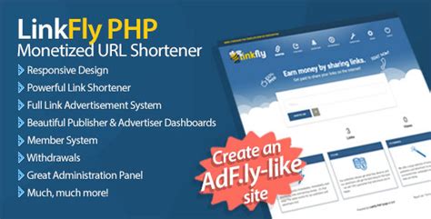 linkfly monetized url shortener premium scripts plugins and mobile