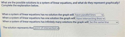 What Are The Possible Solutions To A System Of Linear Equations And