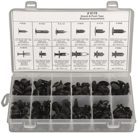 192 Piece Shield Push Type Retainer Assortment
