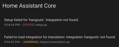 Invalid Config “hangouts” Configuration Home Assistant Community