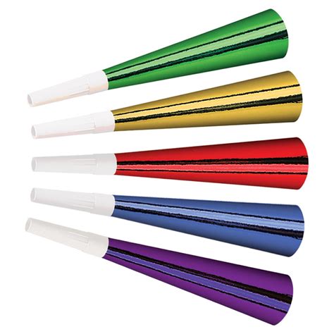 Bulk 100 Pack Beistle Foil New Years Party Horns