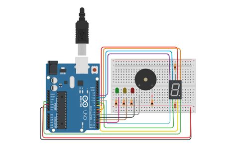 circuit design traffic light group 1 stem 14 tinkercad