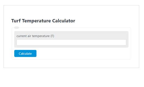 Turf Temperature Calculator Calculator Academy