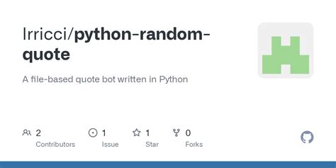 Github Lrricci Python Random Quote A File Based Quote Written In Python