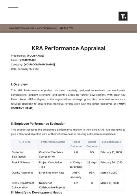 Performance Appraisal Form Format Infoupdate Org