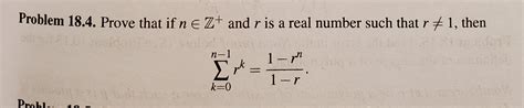 Solved Problem Prove That If N E Z And R Is A Real Chegg