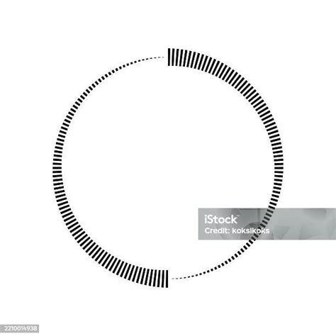circular progress bar segmented black and white loading indicator stock illustration download