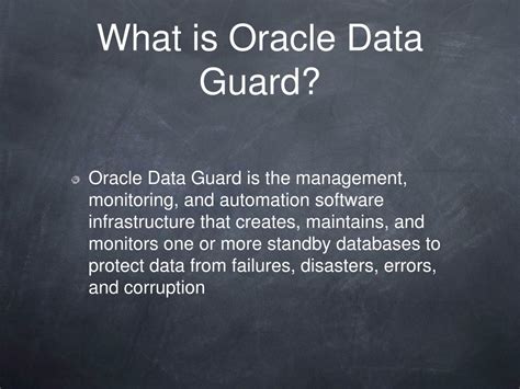 PPT Oracle Data Guard PowerPoint Presentation Free Download ID