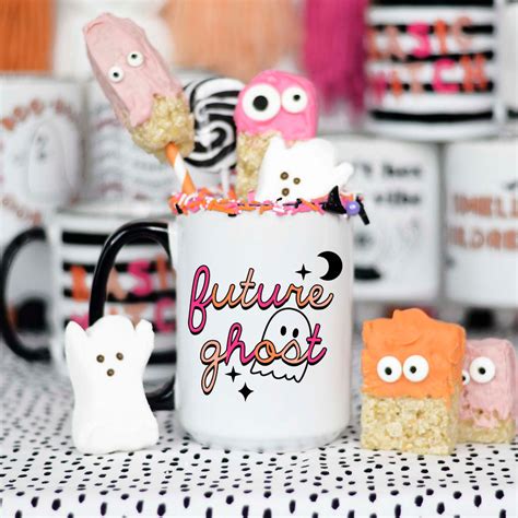 Future Ghost Funny Halloween Coffee Mug Mugsby