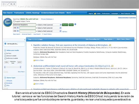 Support.ebsco.com Historial de Búsquedas Tutorial. - ppt descargar