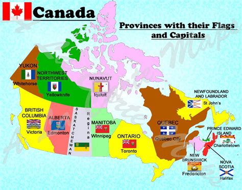 Canada Map Provinces And Capitals