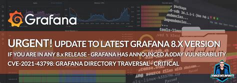 grafana urgent to update to latest grafana version if you are in any 8