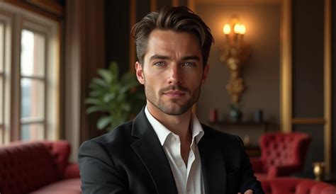 Want A 30 Year Old Male Character Handsome Straight Hair Businessman