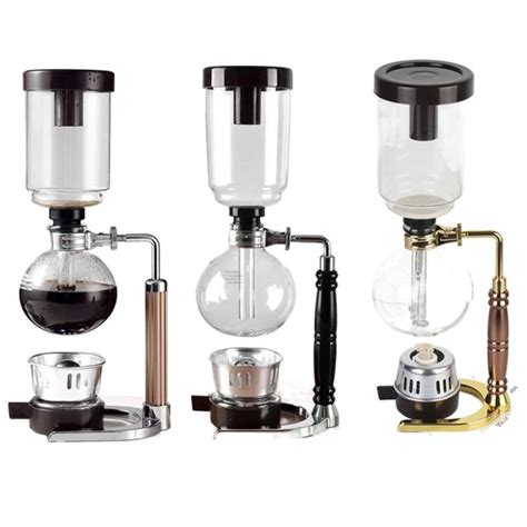 Zengd Heat Resistant Filtered Siphon Coffee Maker 3 5 Cups Vintage Vacuum Coffee Brewer Durable