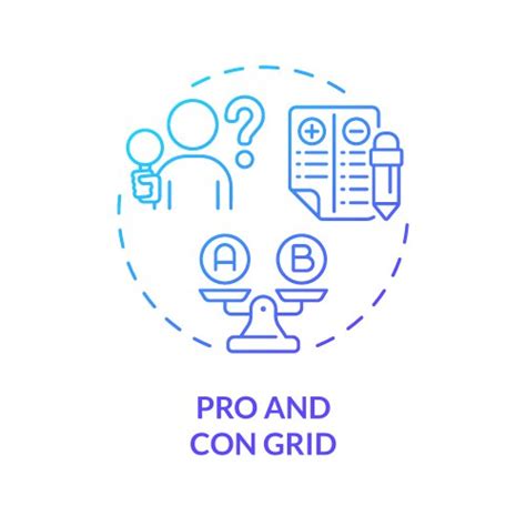 Pro And Con Grid Soft Blue Concept Icon Royalty Free Vector