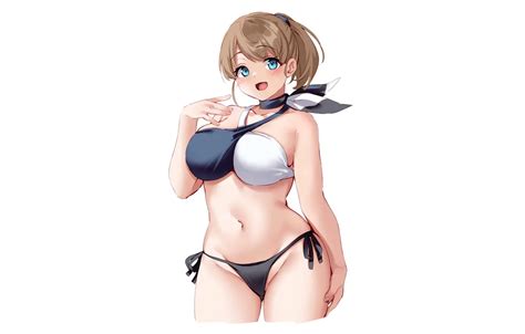 Wallpaper Girl Sexy Cleavage Boobs Anime Beautiful Short Hair