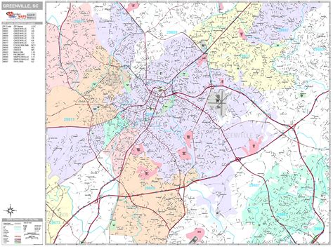Greenville Sc Zip Code Map Map