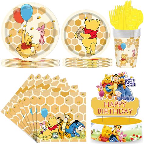 Winnie The Pooh Birthday Party Decorations Plates Napkins Paper Cups