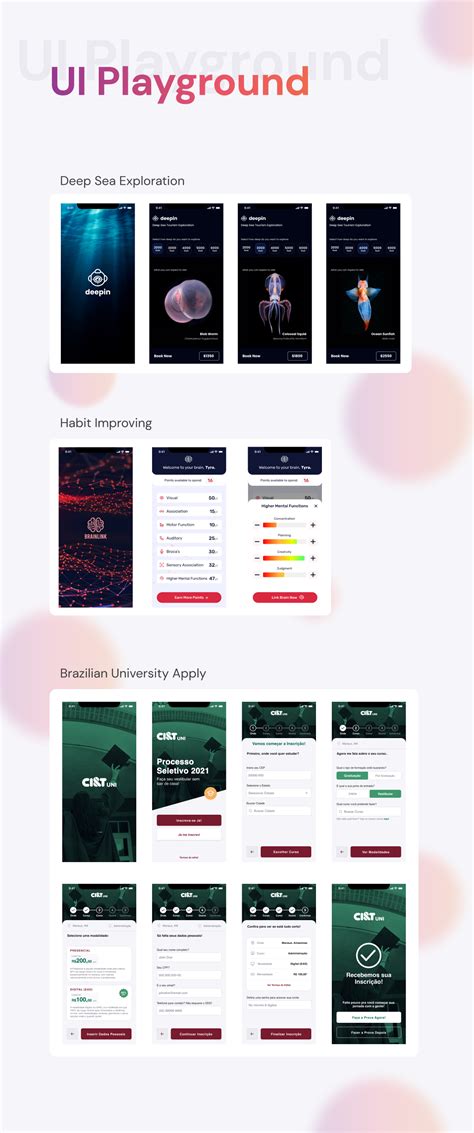 Mobile Ui Playground On Behance