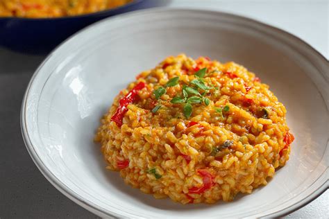 Easy Red Pepper Risotto Cookandairies