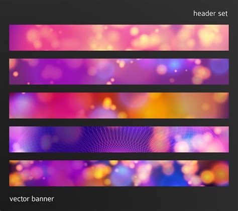 Premium Vector Banner Background Vector Set Header Web Page01