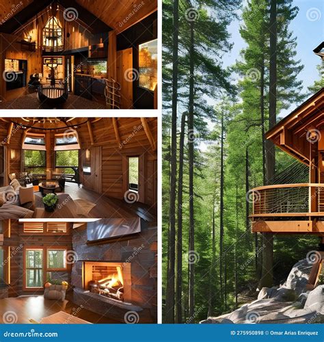 A Treehouse Inspired Home With Multiple Levels A Suspension Bridge And A Spiral StaircaseA Log