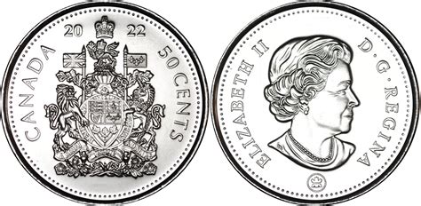Coins And Canada 50 Cents 2022 Proof Proof Like Specimen Brilliant Uncirculated