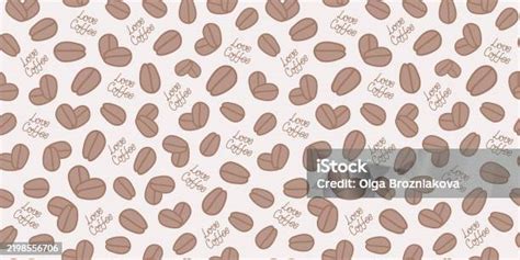 2025 색상의 커피 콩 배경 모카 패턴 간단한 추상 완벽 한 배경 하트 모양의 커피 콩 글자 기호 비문 커피에 대한 사랑 국제 커피의 날 갈색에 대한 스톡 벡터 아트 및