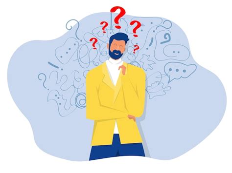 Premium Vector Man Suffers From Obsessive Thoughts Headache