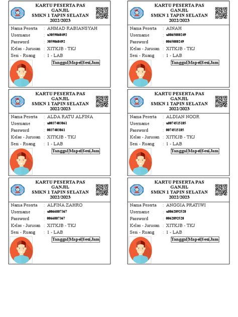 Kartu Pas Xi Tkj B Pdf