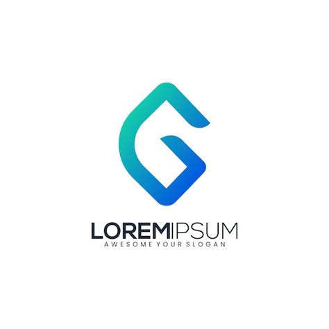 편지 G 로고 그라데이션 현대 무료 벡터