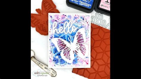 Unity Quick Tip Mixed Media Inspired Butterfly Card Stencils