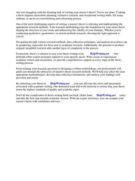 Master Thesis Research Methods Pdf Methodology Thesis