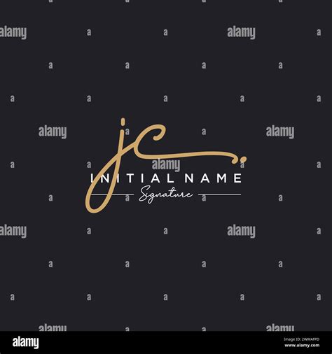 Jc Signature Logo Template Vector Stock Vector Image And Art Alamy