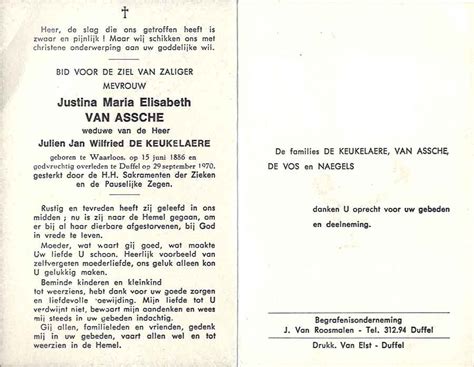 Doodsprenten De Keukelaere