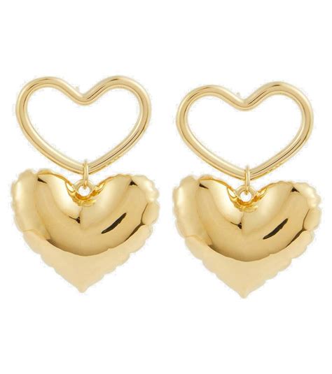 Nina Ricci Blow Up Heart Drop Earrings Nina Ricci