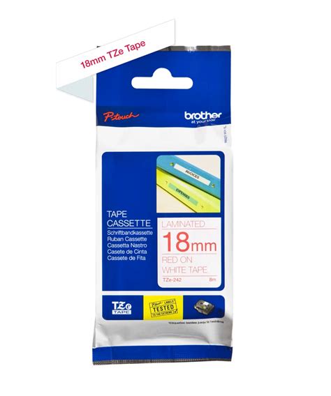 Genuine Brother Tze Labelling Tape Cassette Red On White Mm Wide At Piece Rajkot