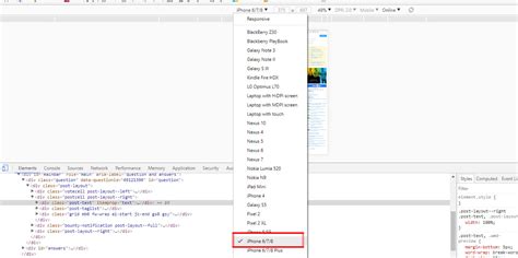 Html Simulating Mobile Resolution In A Section Of A Webpage Stack