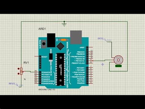 Servo motor simulation in Proteus using arduino and potentiometer. - YouTube