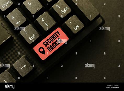 Hand Writing Sign Security Hacker Business Idea Someone Who Explores