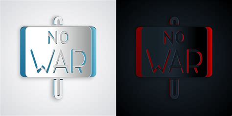 종이 는 회색과 검은 색 배경에 격리 된 전쟁 아이콘을 잘라 평화 의 상징 종이 아트 스타일 벡터 3차원 형태에 대한 스톡 벡터 아트 및 기타 이미지 Istock