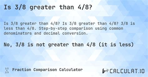 Is 38 Greater Than 48 Calculatio