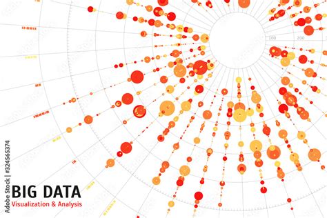 Big Data Concept Visualization Abstract Data Diagram Complex Information Radial Representation